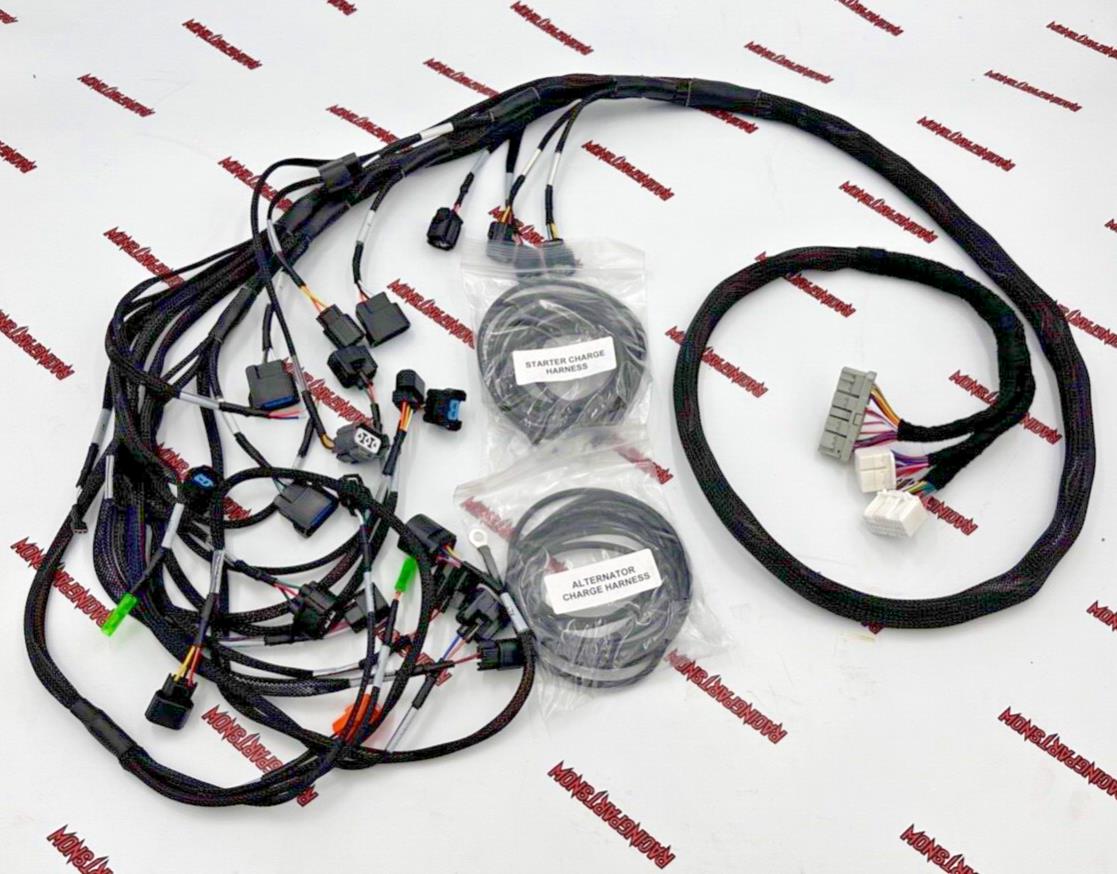 K20 K24 K-Series MESH Tucked Engine Harness Charge Harness Kit Integra ...
